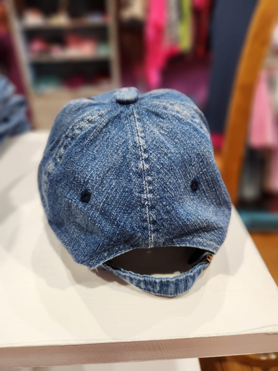 Denim Deconstructed Hat – The Sparkly Pig
