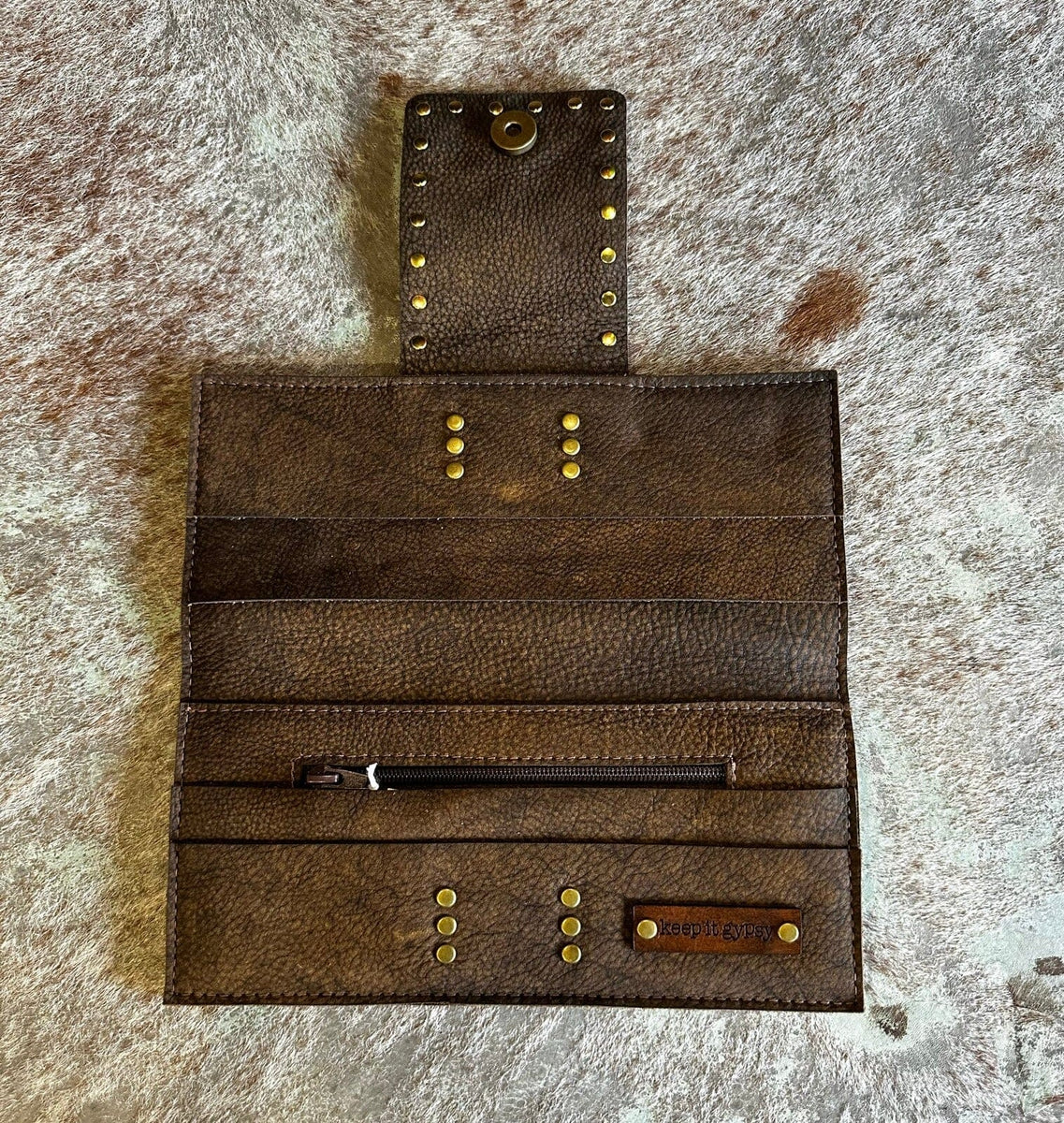 Hologram Large Wallet w/ Crystal Rivets Blue Snake – The Sparkly Pig